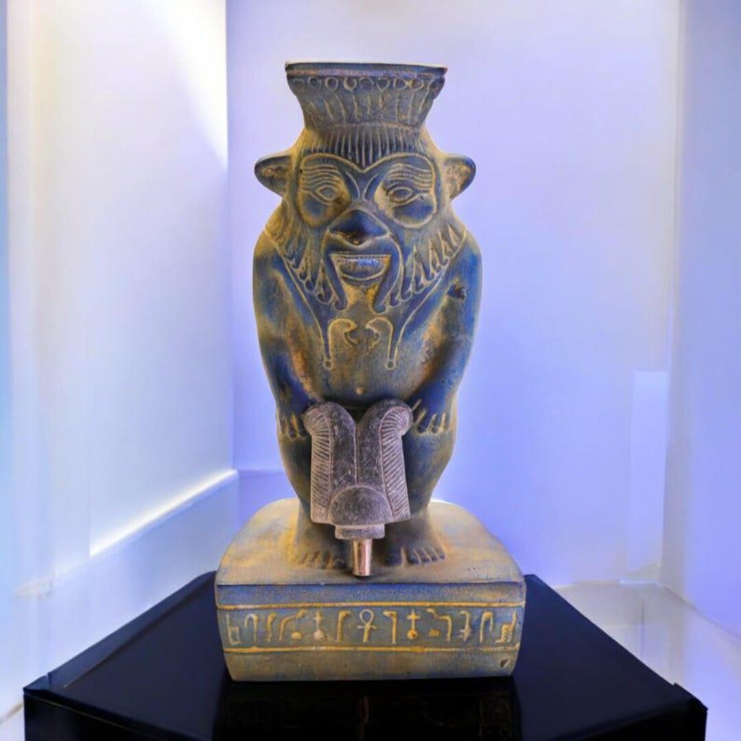 Rare Ancient Egyptian God Bes Statue – Protector of Joy & Happiness ...
