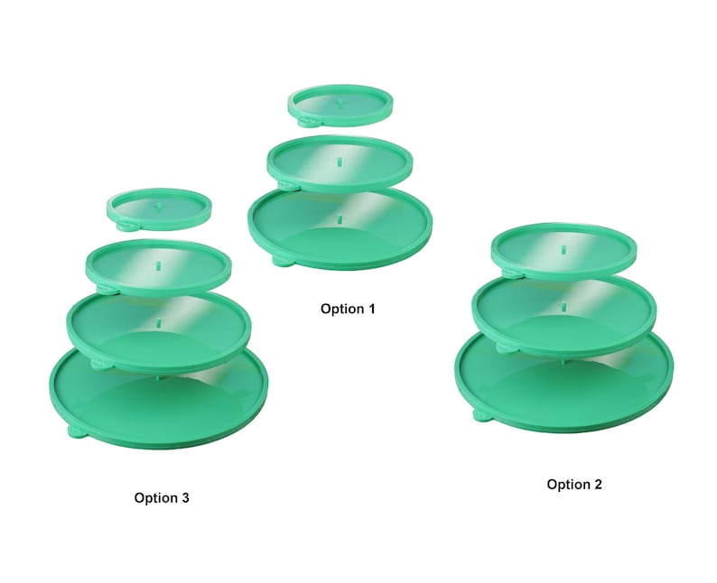 Etagere Round 4 Tier Silicone Mold Serving Plate Stand Multi-level Tier ...