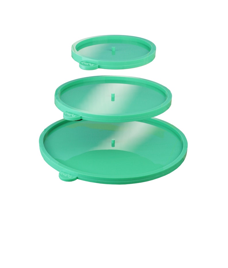 Etagere Round 4 Tier Silicone Mold Serving Plate Stand Multi-level Tier ...