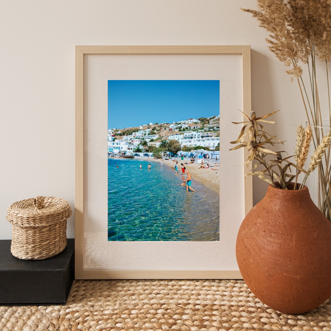 Mykonos, Greece • old Port Beach | Digital Print - Etsy