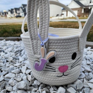 Bunny Ear Easter Tag, Easter Basket Tag, Custom Name Tags, Easter Gift ...