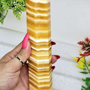 Tall and Gemmy Orange Calcite Tower / 10 / Orange Calcite / Banded ...