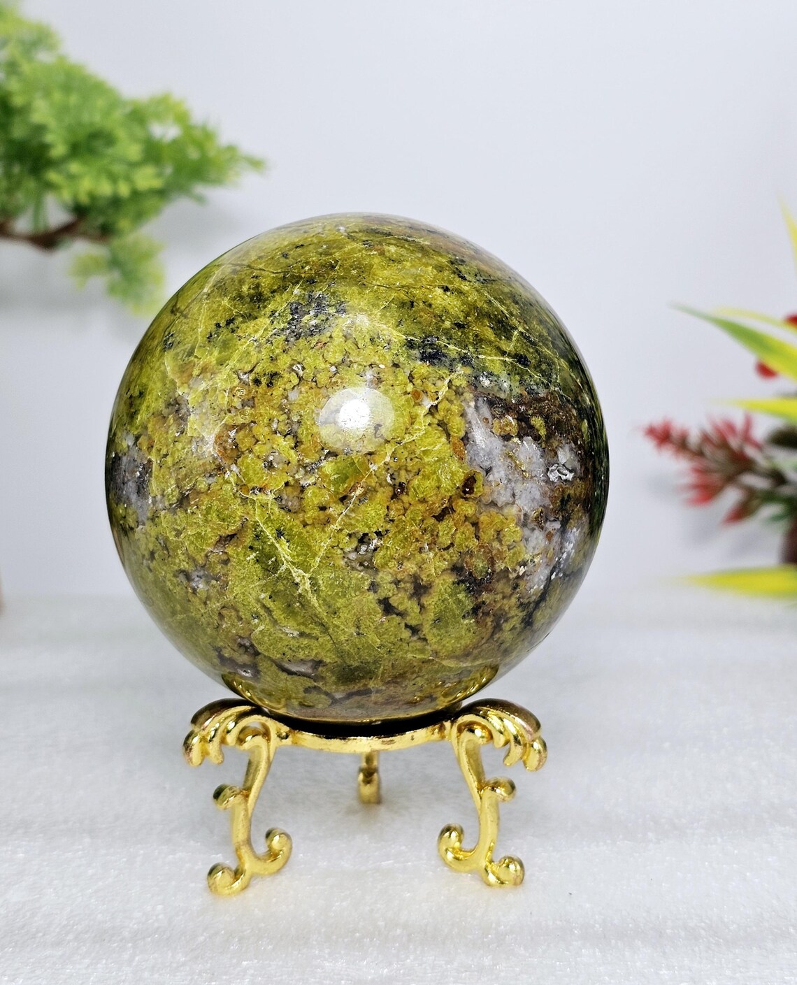 Serpentine Jade Sphere / 74mm / Green Jade / Chakra / Rocks and ...