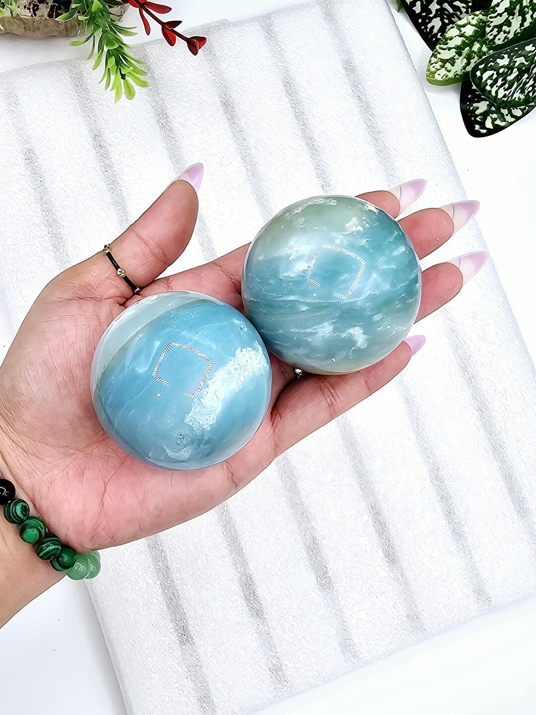 Caribbean Calcite Sphere / Sky Blue Calcite / Chakra / Rocks and ...
