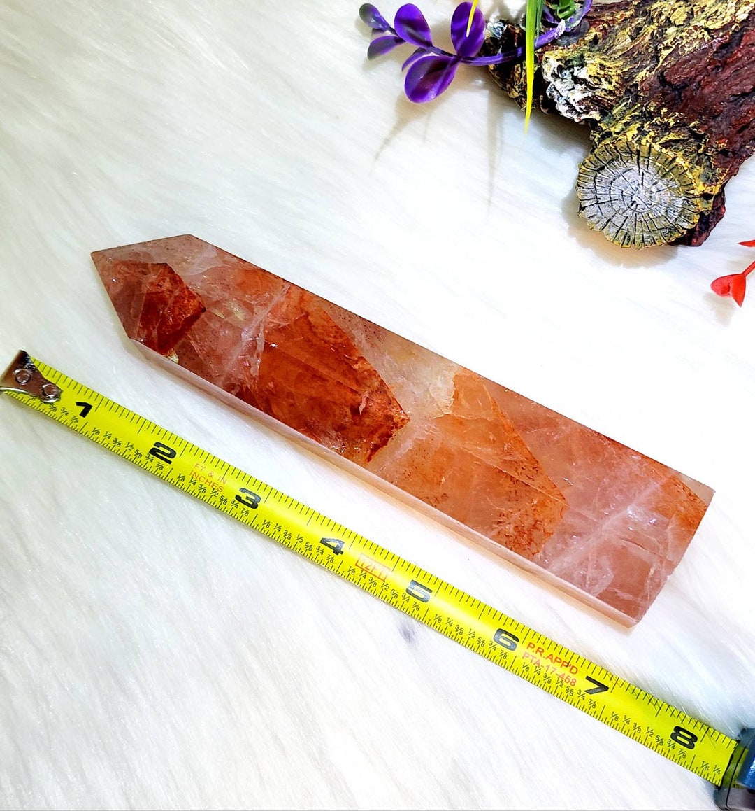 Red Fire Quartz Tower / Hematoid Quartz / 7 - Etsy