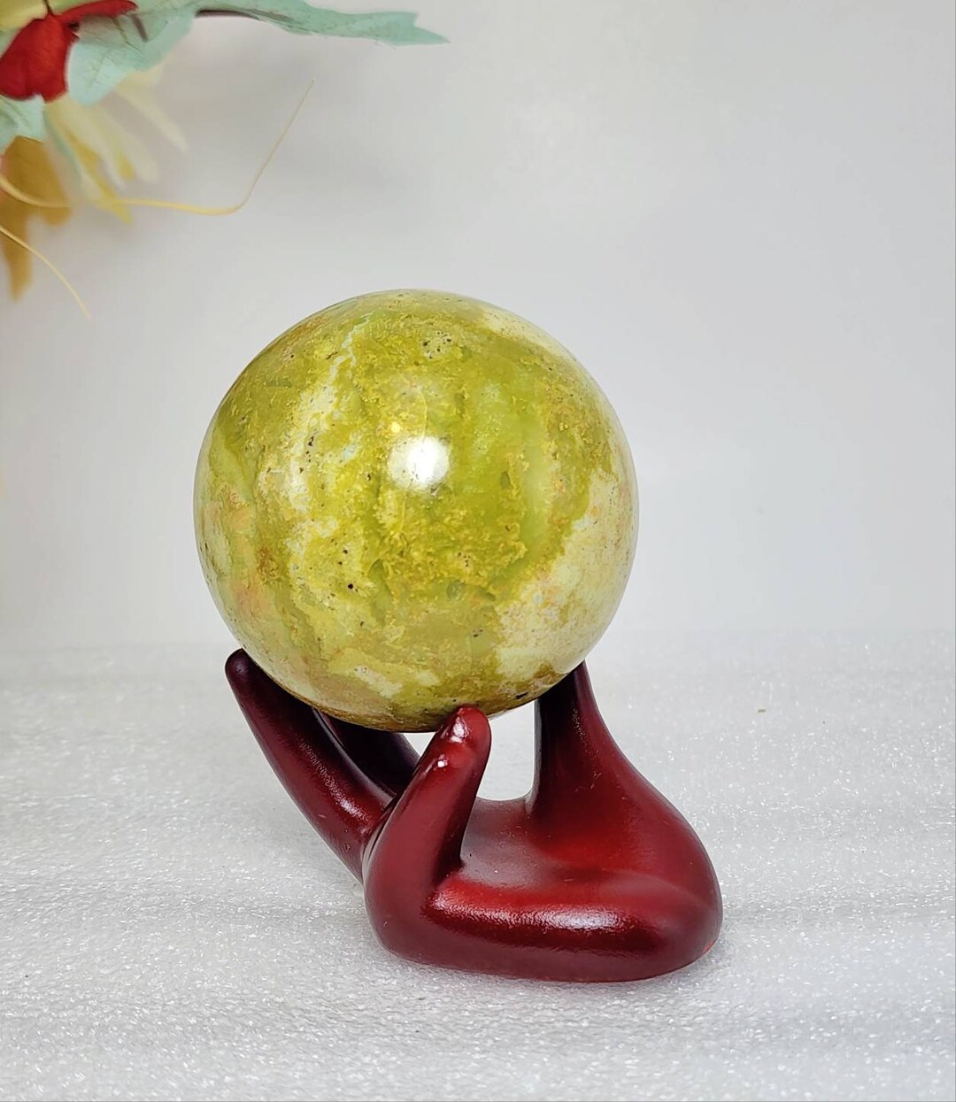 Serpentine Jade Sphere - Etsy