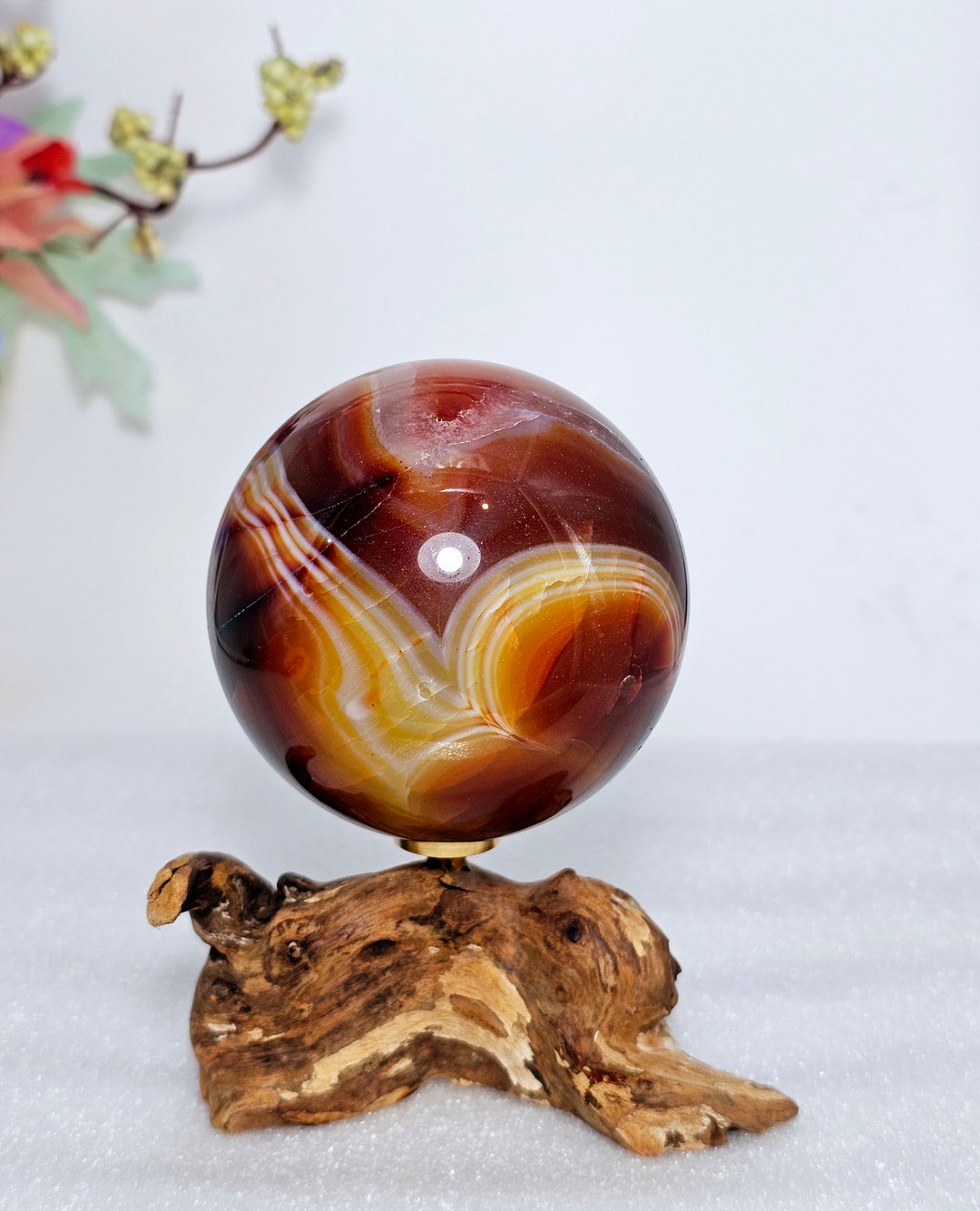 Carnelian Sphere / 75mm / Red Agate / Chakra / Rocks and Minerals ...