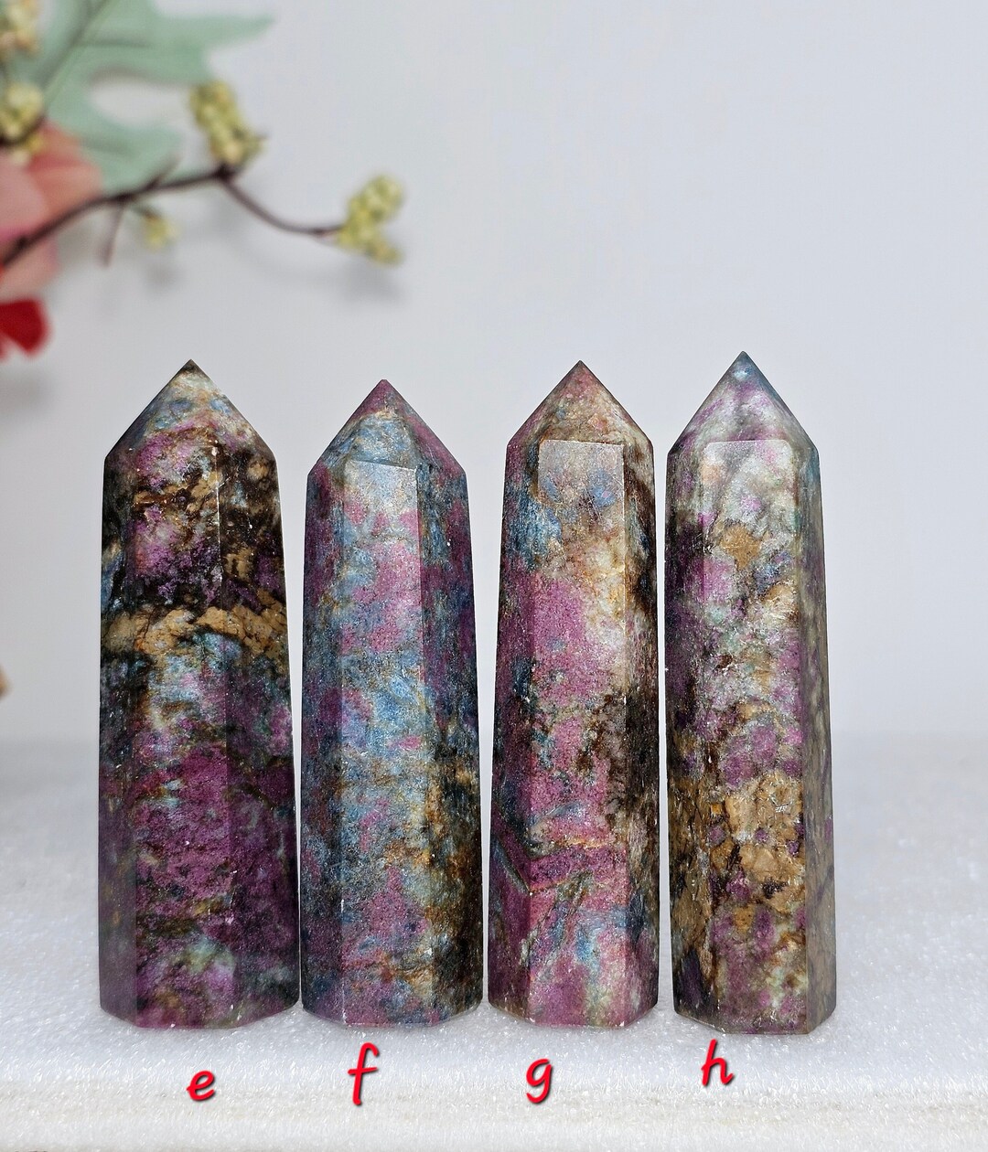 Ruby in Fuchsite With Kyanite Tower / 3.2 / UV Reactive / Ruby / Kyanite / Rocks and Minerals - Etsy