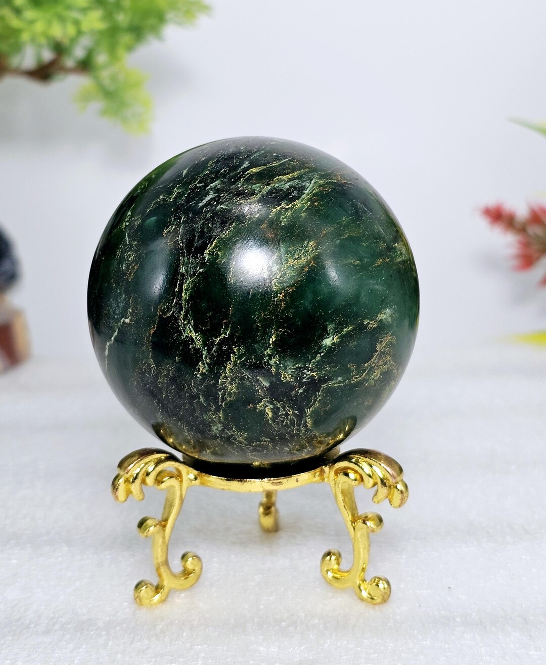 Emerald Sphere / 59mm / Green Sphere / Chakra / Rocks and Minerals / St11 - Etsy
