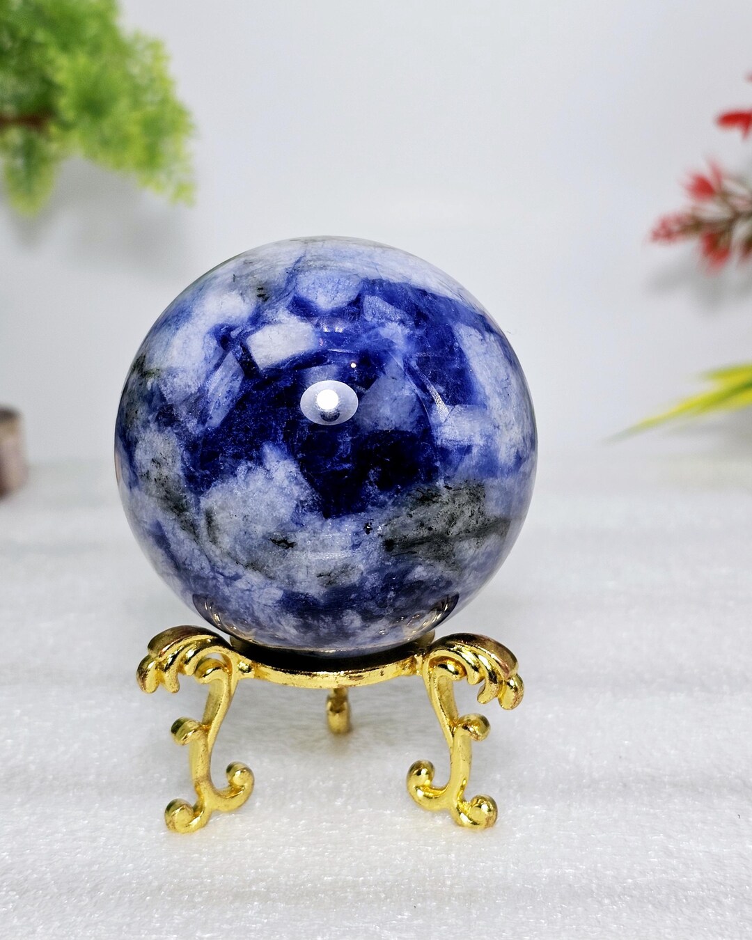 Hackmanite Sphere / 59mm / Blue Sphere / Chakra / Rocks and Minerals ...