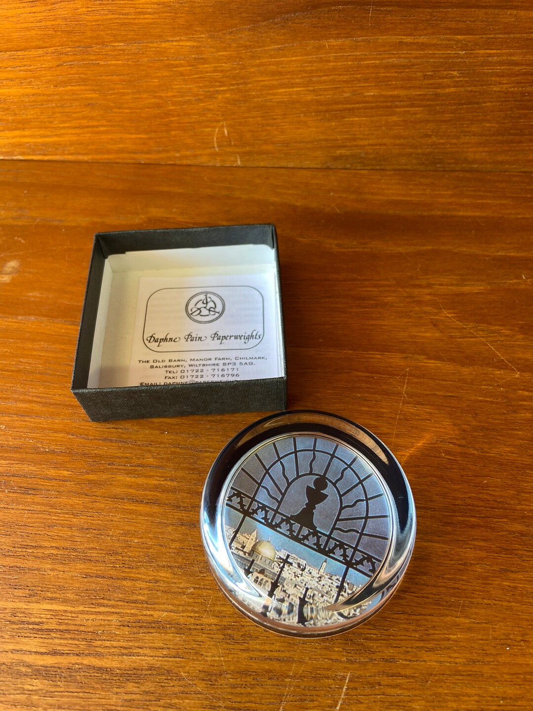 Vintage Daphne Pain View of Jerusalem Glass Paperweight - Etsy