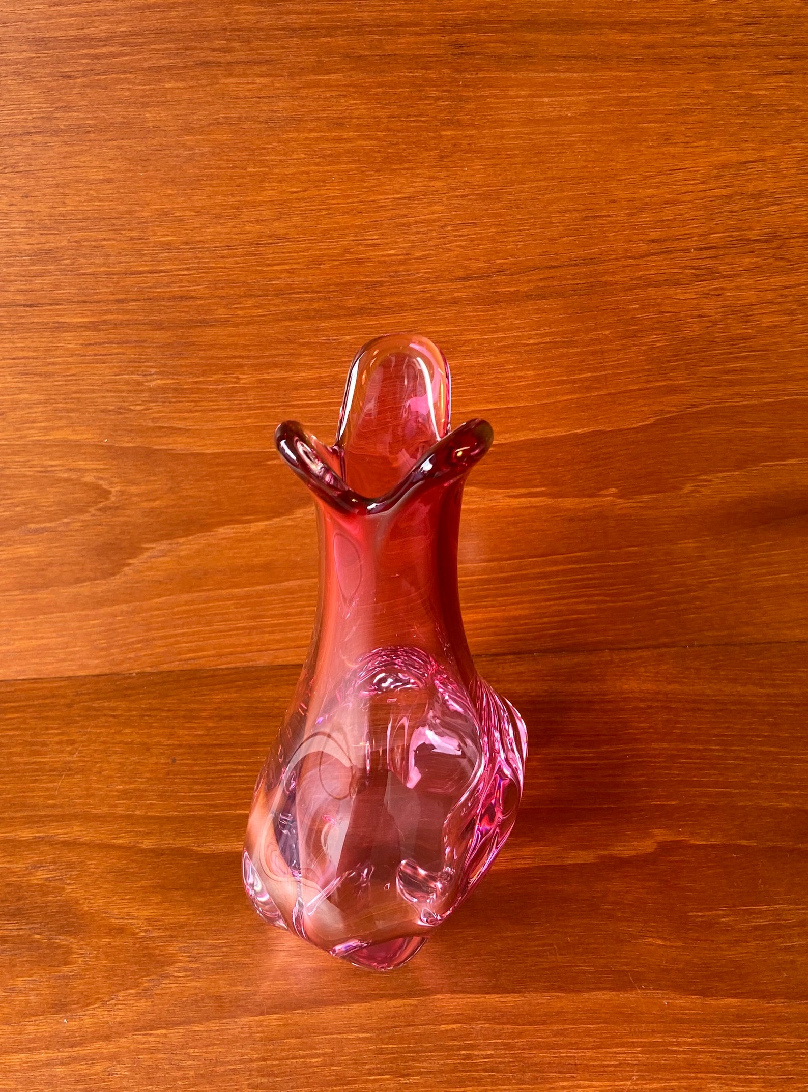 Vintage Murano Pink Glass Finger Vase - Etsy