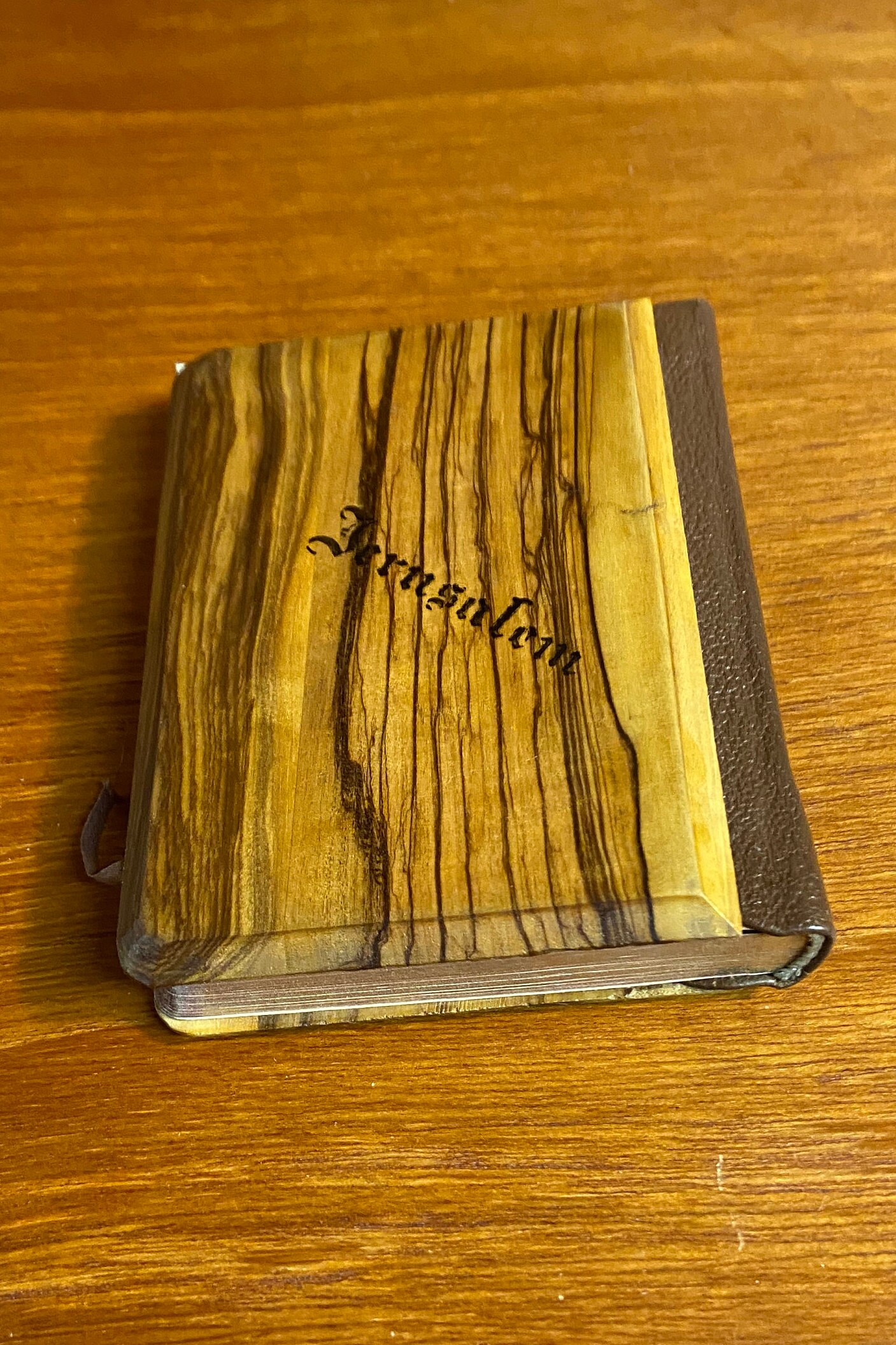 Red Letter Testament Bible in Olive Wood From the Holy Land - Etsy