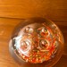 Vintage Orange/gold Speckled Glass Paperweight. Vibrant - Etsy