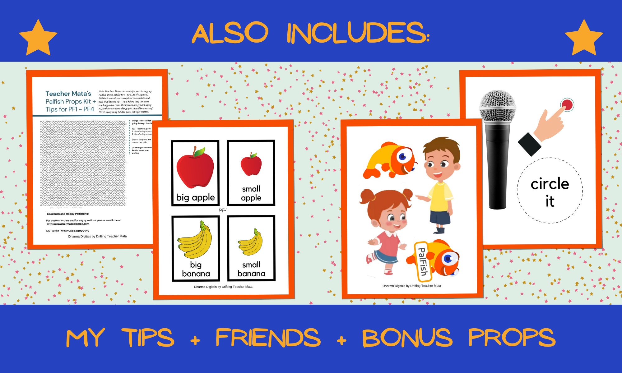 Palfish Trial Lessons PF1 - PF4 Props Kit (all Props Needed, Palfish ...