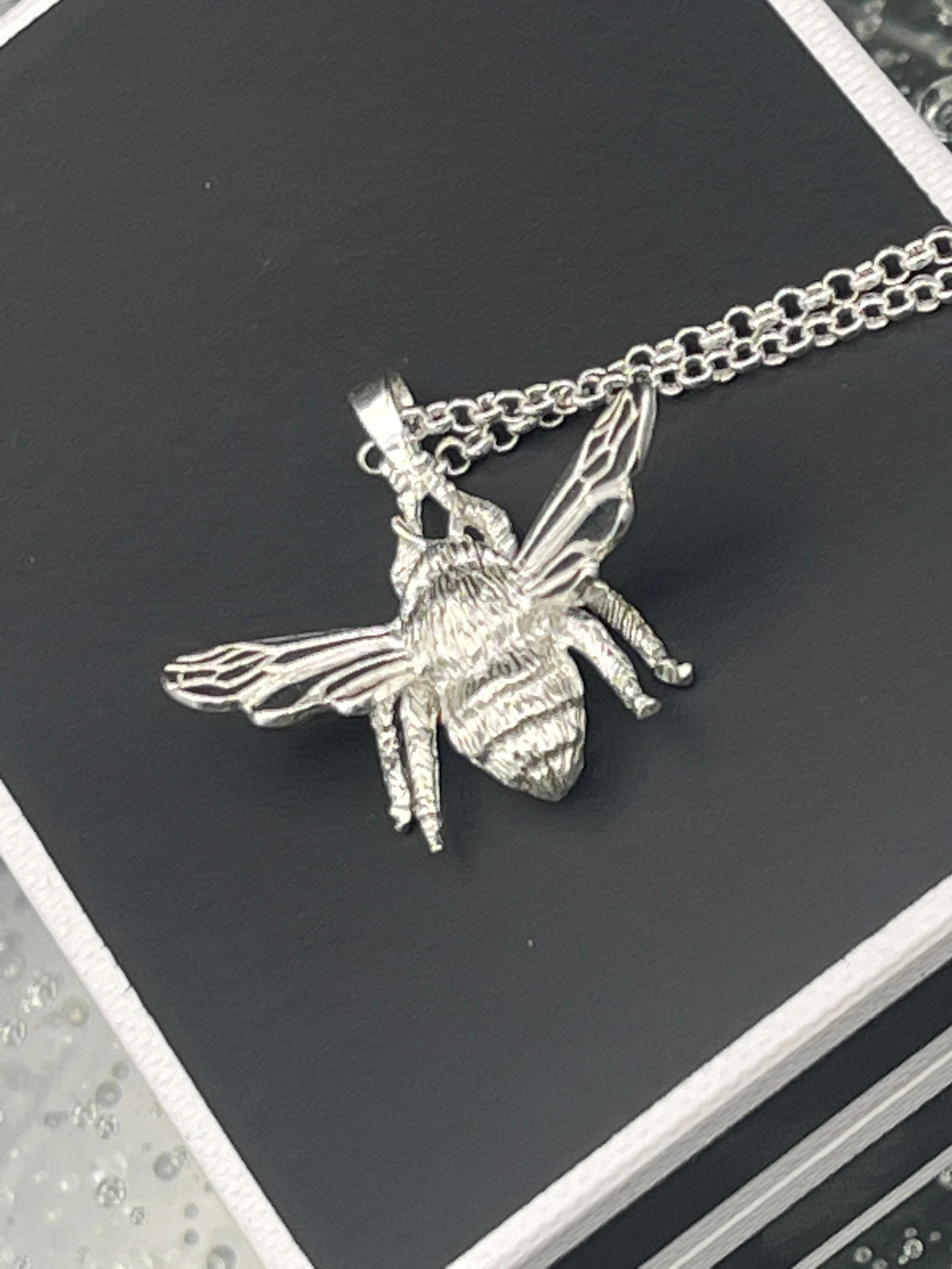 Sterling Silver Bee With 18” Sterling Silver Chain. Hallmarked NHS ...