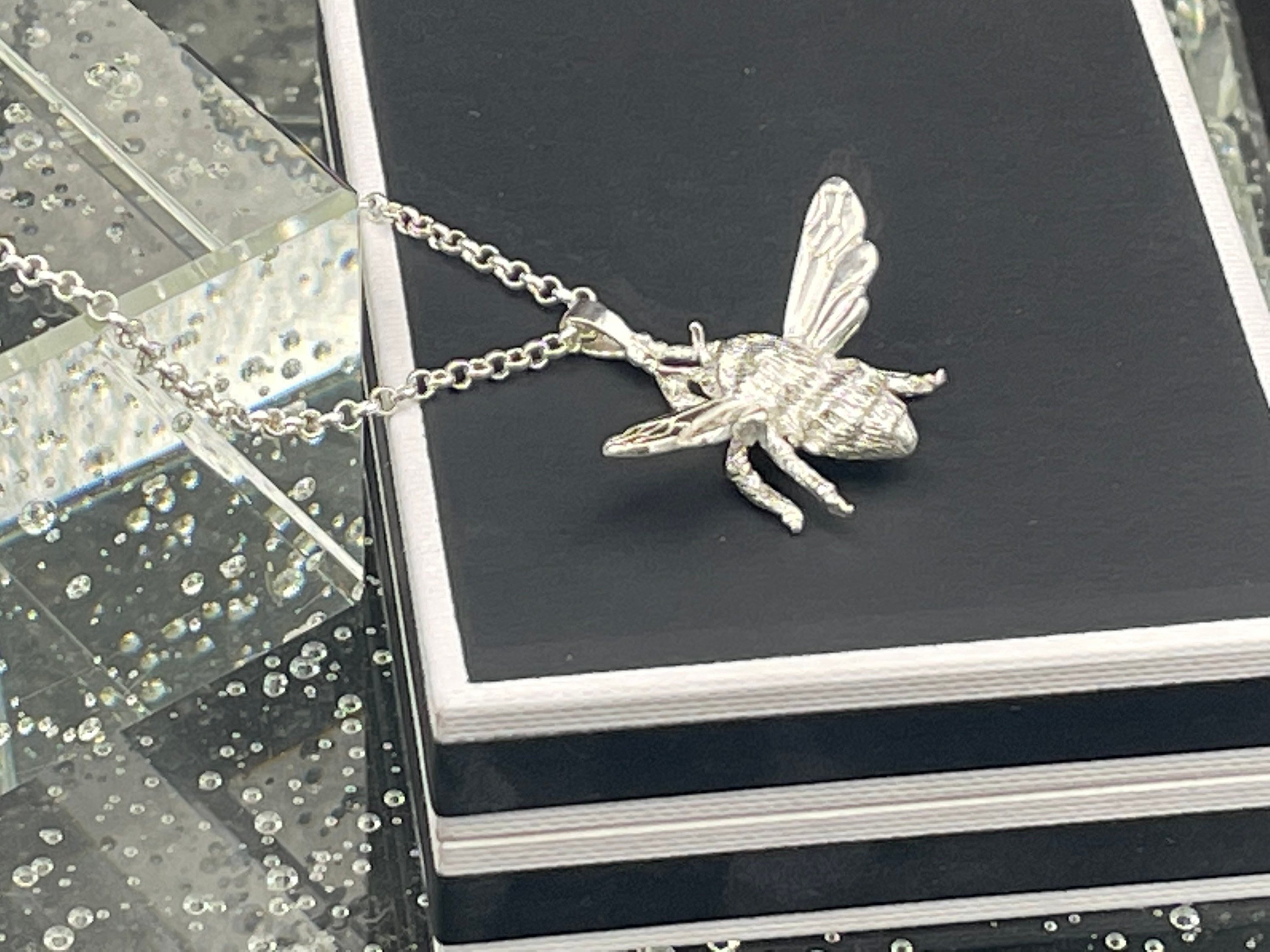 Sterling Silver Bee With 18” Sterling Silver Chain. Hallmarked NHS ...
