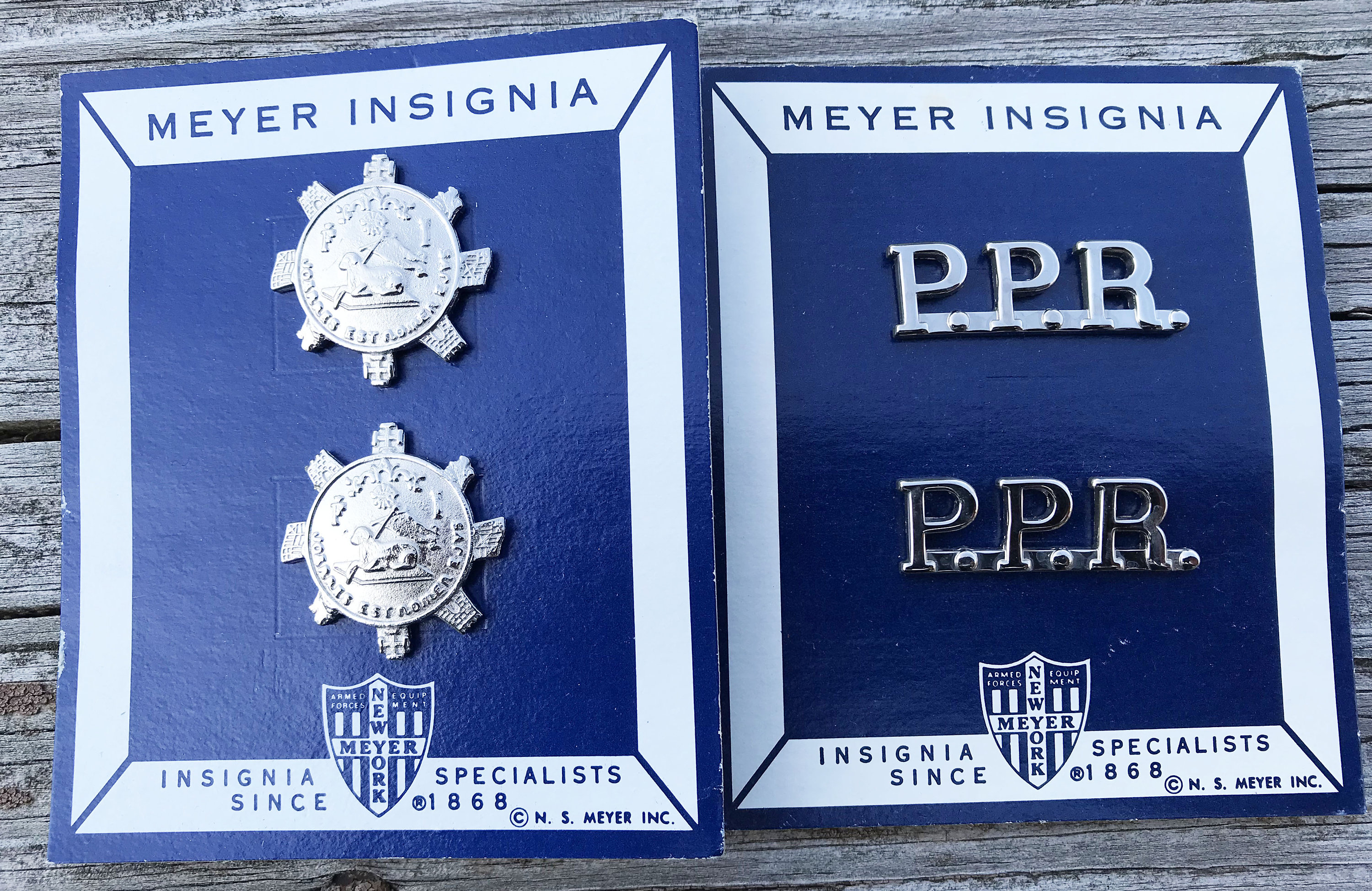 Vintage PUERTO RICO Police Policia Seal & PPR Shirt Collar Brass ...