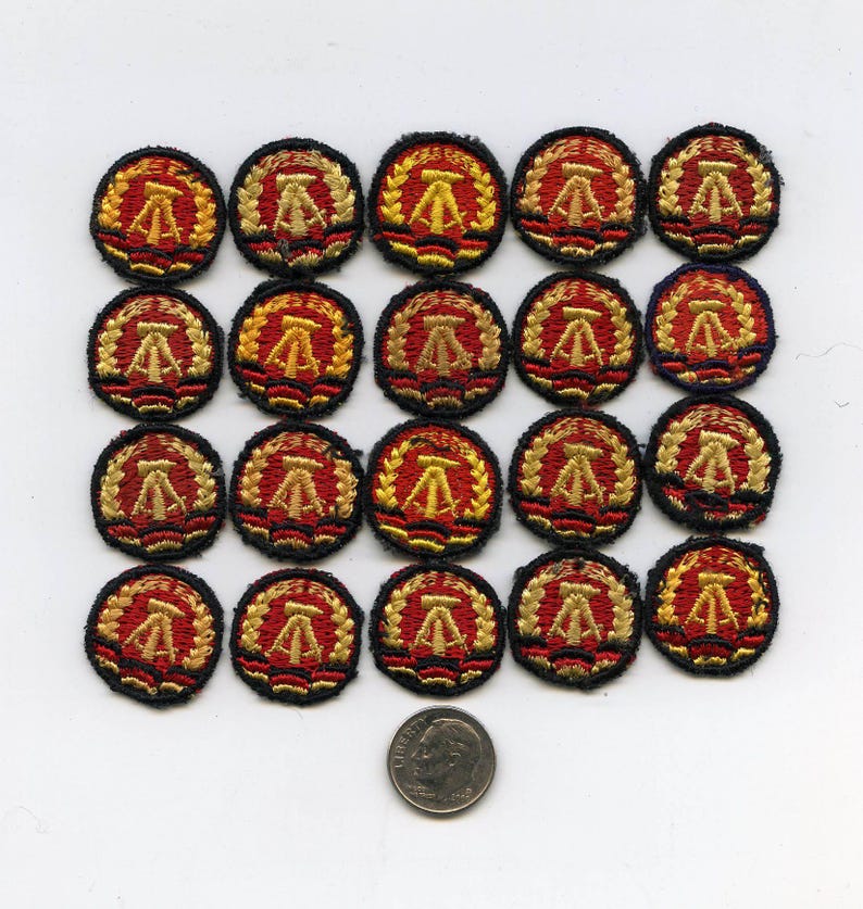 Used EAST GERMAN National Crest ROUNDEL Cloth Coats of Arms Patch Badge ...