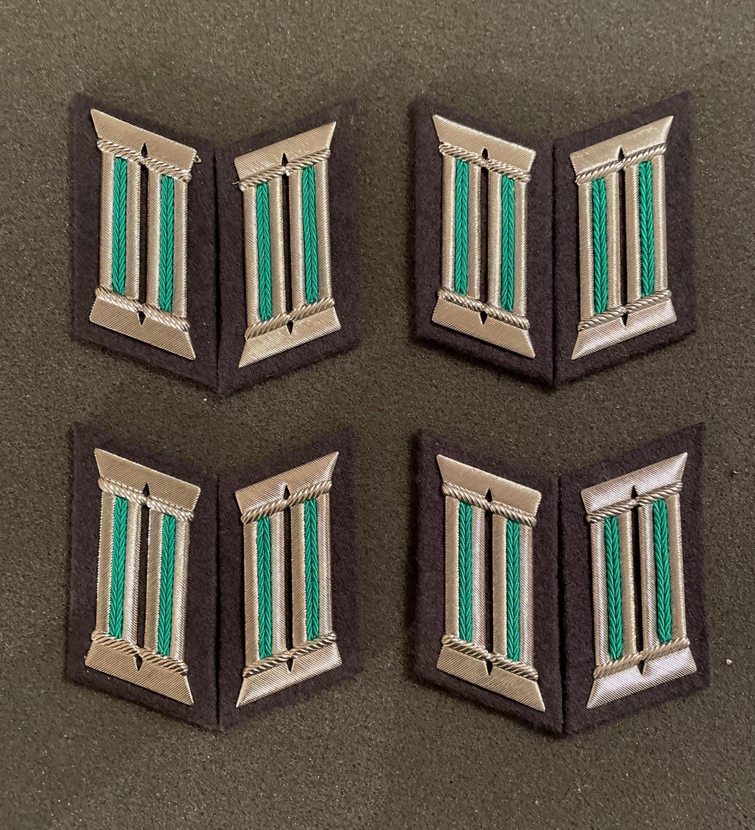 EAST GERMAN Germany Volkspolizei Police and Border Guard OFFICER Collar ...