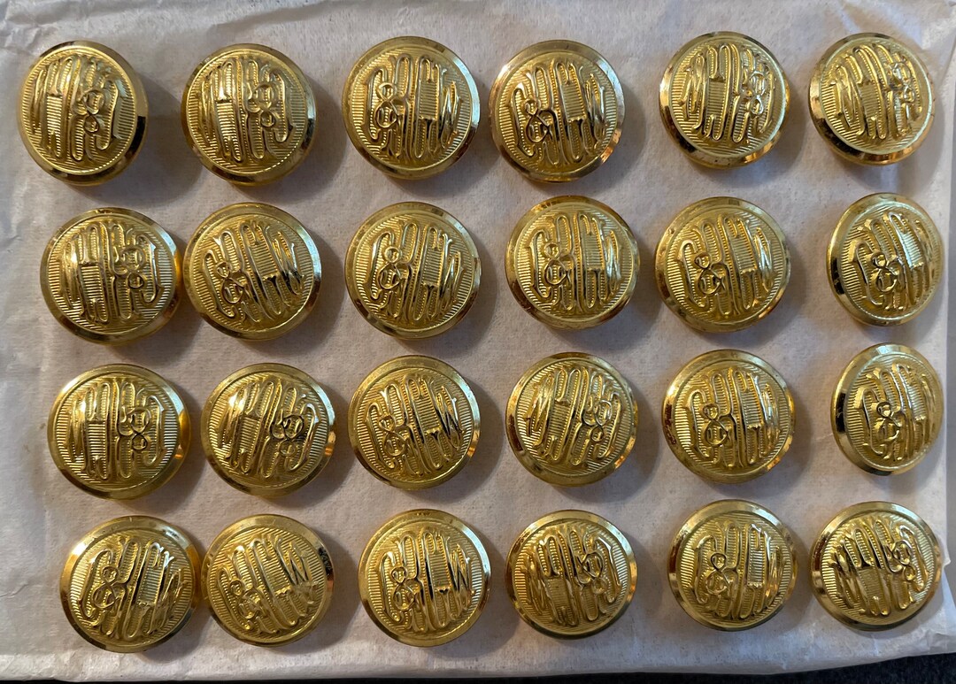 Lot of (24) DENVER & Rio Grande Western 5/8" Railroad Buttons by ...