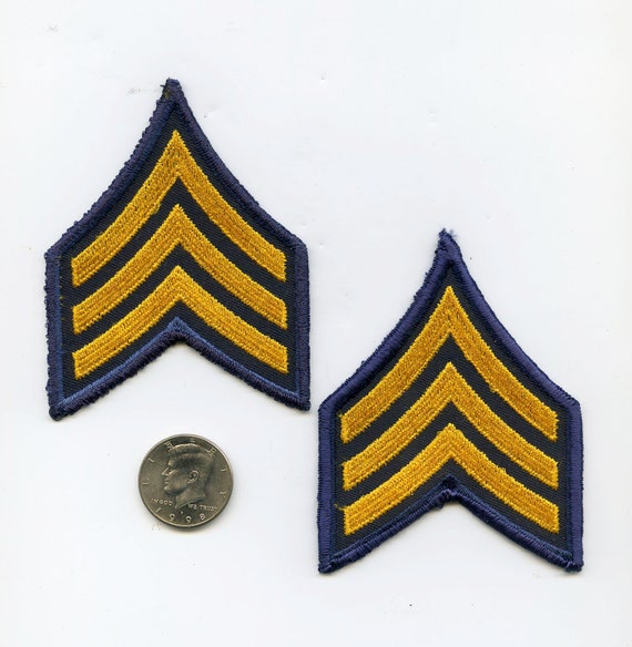 Eight Pairs POLICE SERGEANT STRIPES Gold on Black With Navy | Etsy