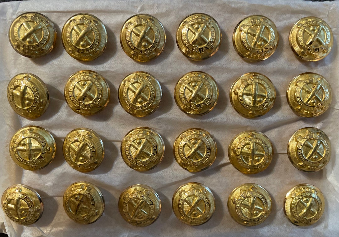 Lot of (24) U.S. Army ORDNANCE CORPS 5/8" Uniform Buttons by Waterbury ...