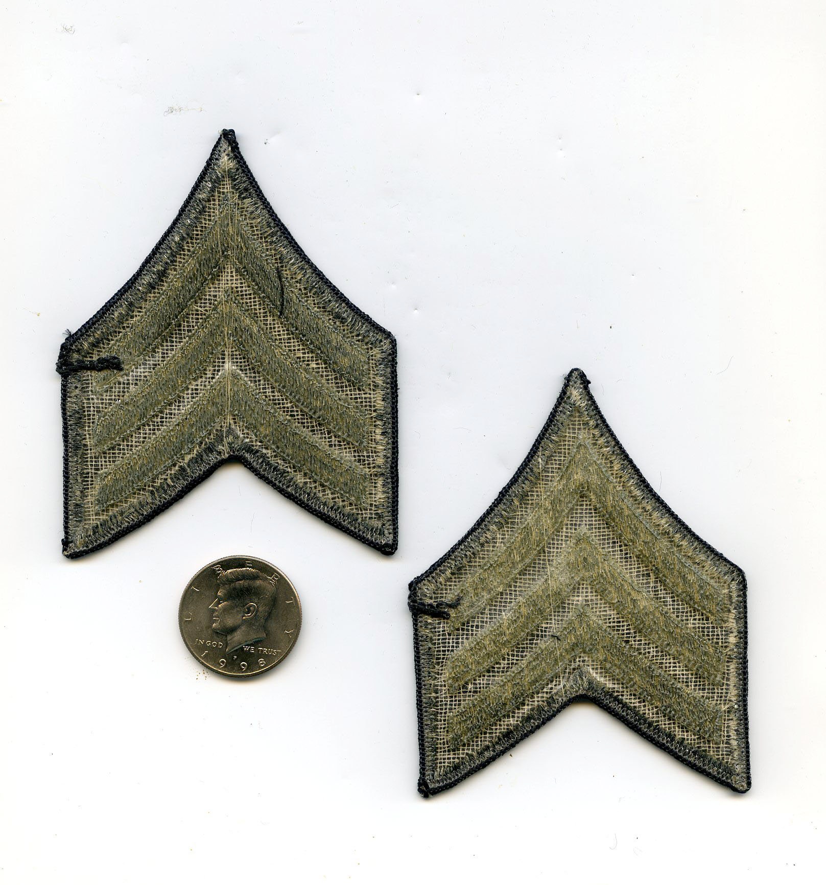 Eight Pairs POLICE SERGEANT STRIPES Silver on Black Vintage - Etsy