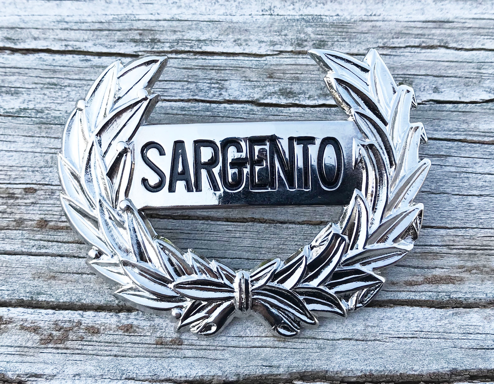 Vintage PUERTO RICO Police SARGENTO Policia Visor Hat Cap Badge by N.S ...
