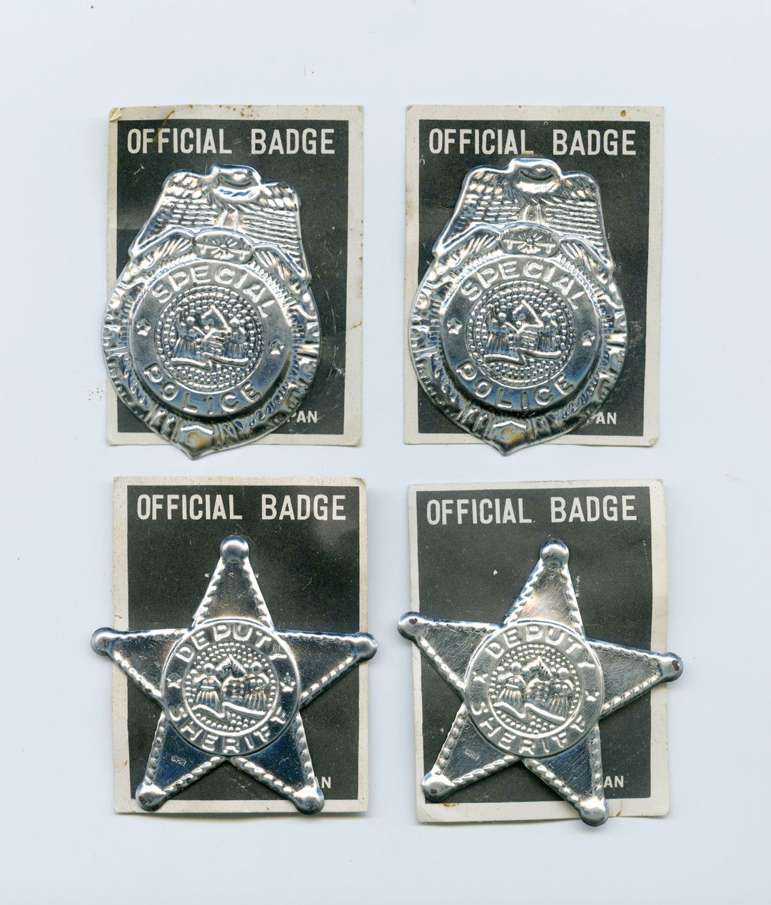 Vintage Occupied Japan TOY POLICE BADGES special - Etsy