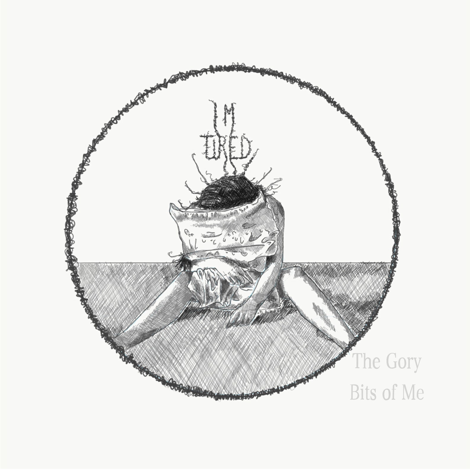 Tired // original design / wall art / home decor / artwork / line ...