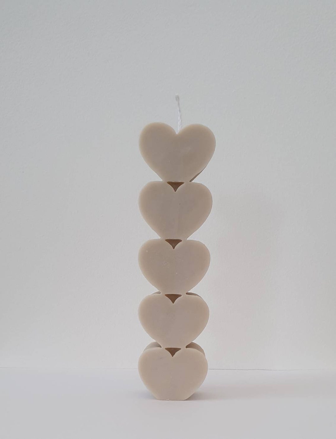 Stack of Hearts Pillar Candle - Etsy Canada