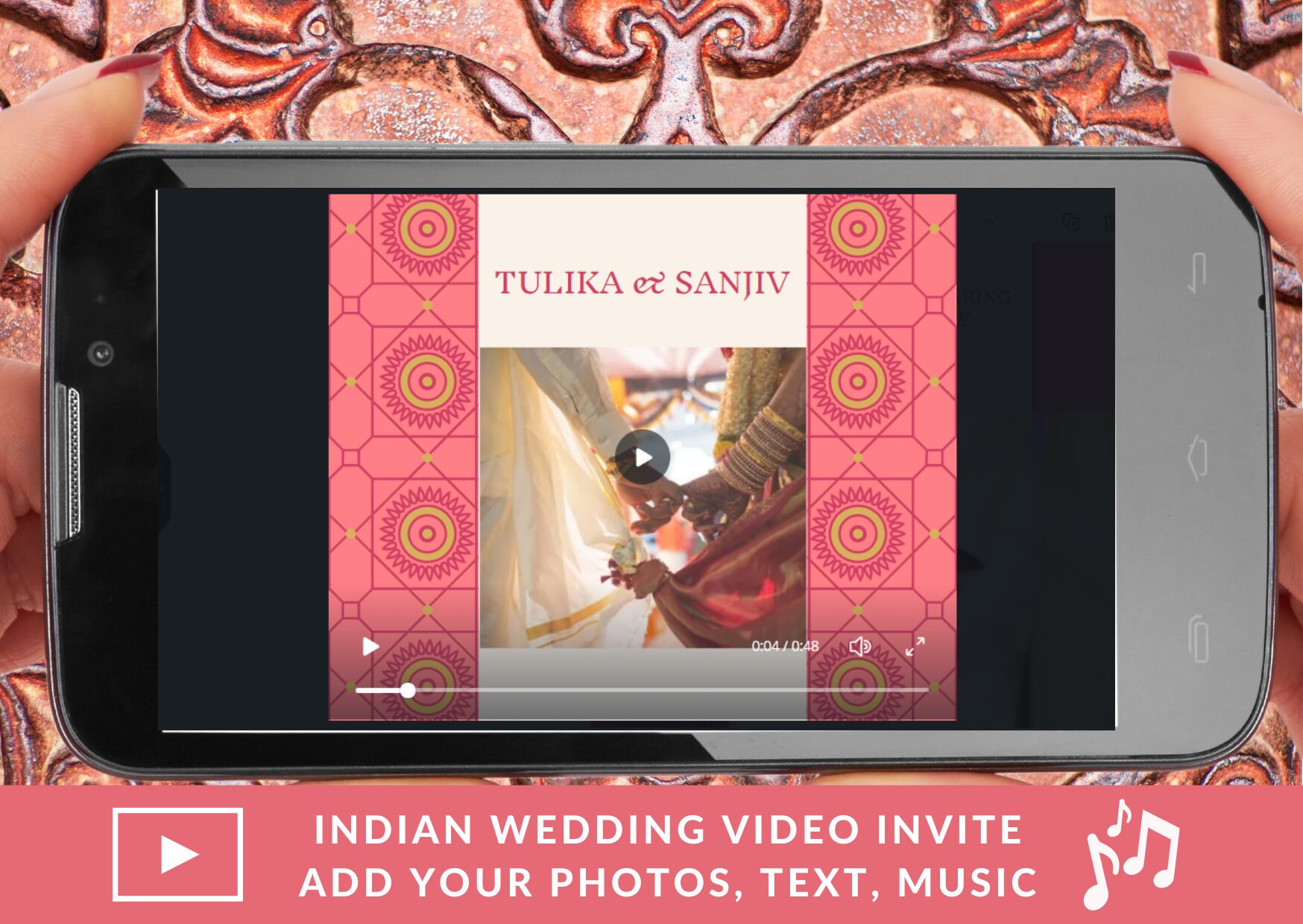 Indian Wedding Digital Invite Animated Wedding Invitation Card ...