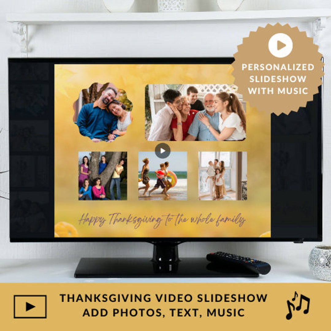 Thanksgiving Fun With Personalized Photo Slideshow With Music by Choice ...