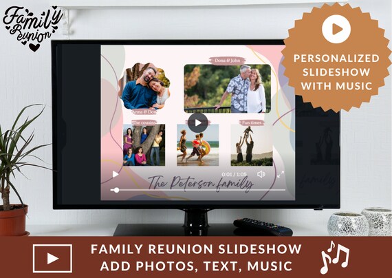 Family Reunion Slideshow Video With Music / Animated Photo - Etsy