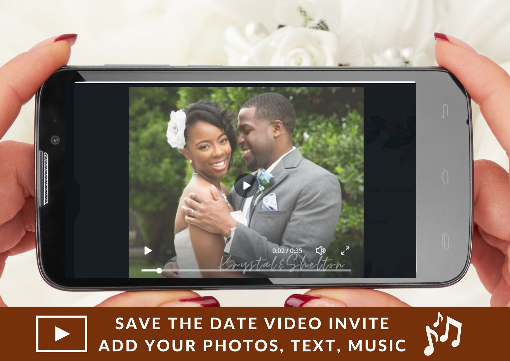 Premium Save the Date Animated Card Minimalist Elegant Wedding Video ...