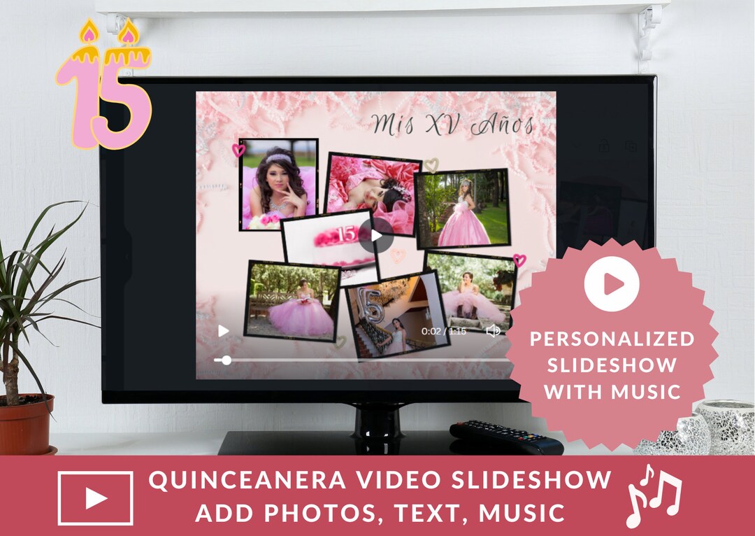 Quincea era Slideshow With Photos And Music By Choice Video Etsy