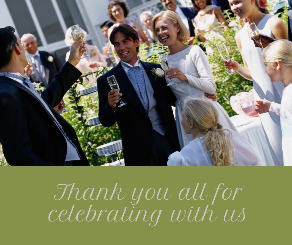 Digital Wedding Guest Thank You Card Video Slideshow With Custom Text ...