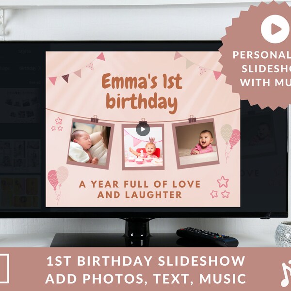 1st Birthday Slideshow - Etsy