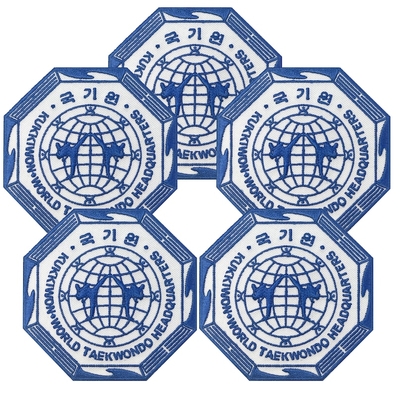 Kukkiwon Iron-on Embroidered Patch - Newly Updated Kukkiwon Octagon ...