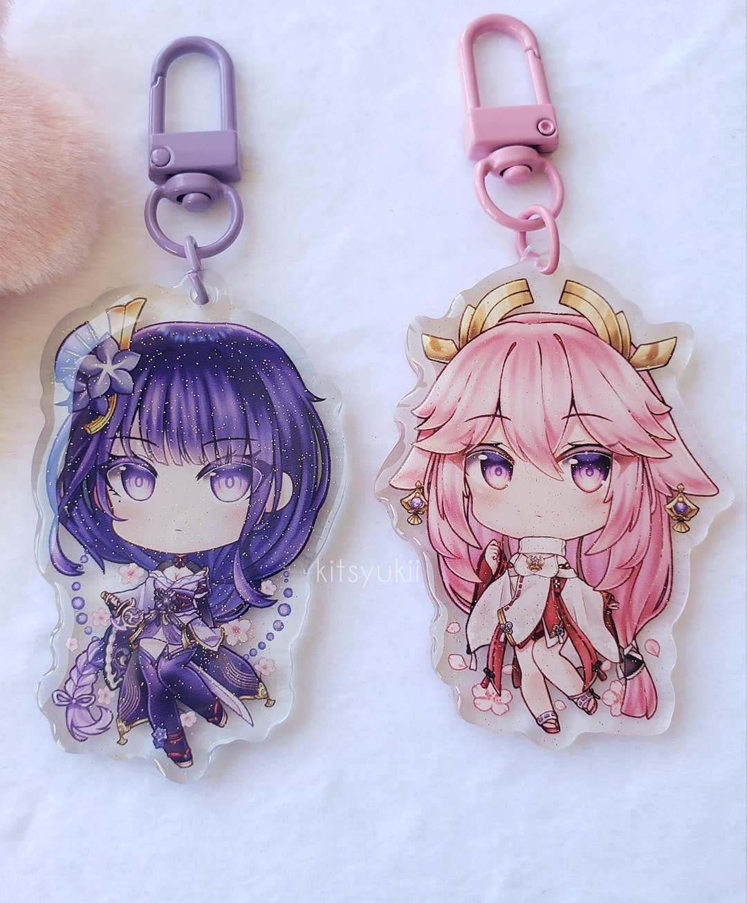 Genshin Impact Raiden Shogun/ei and Yae Miko Acrylic Charms | Acrylic ...