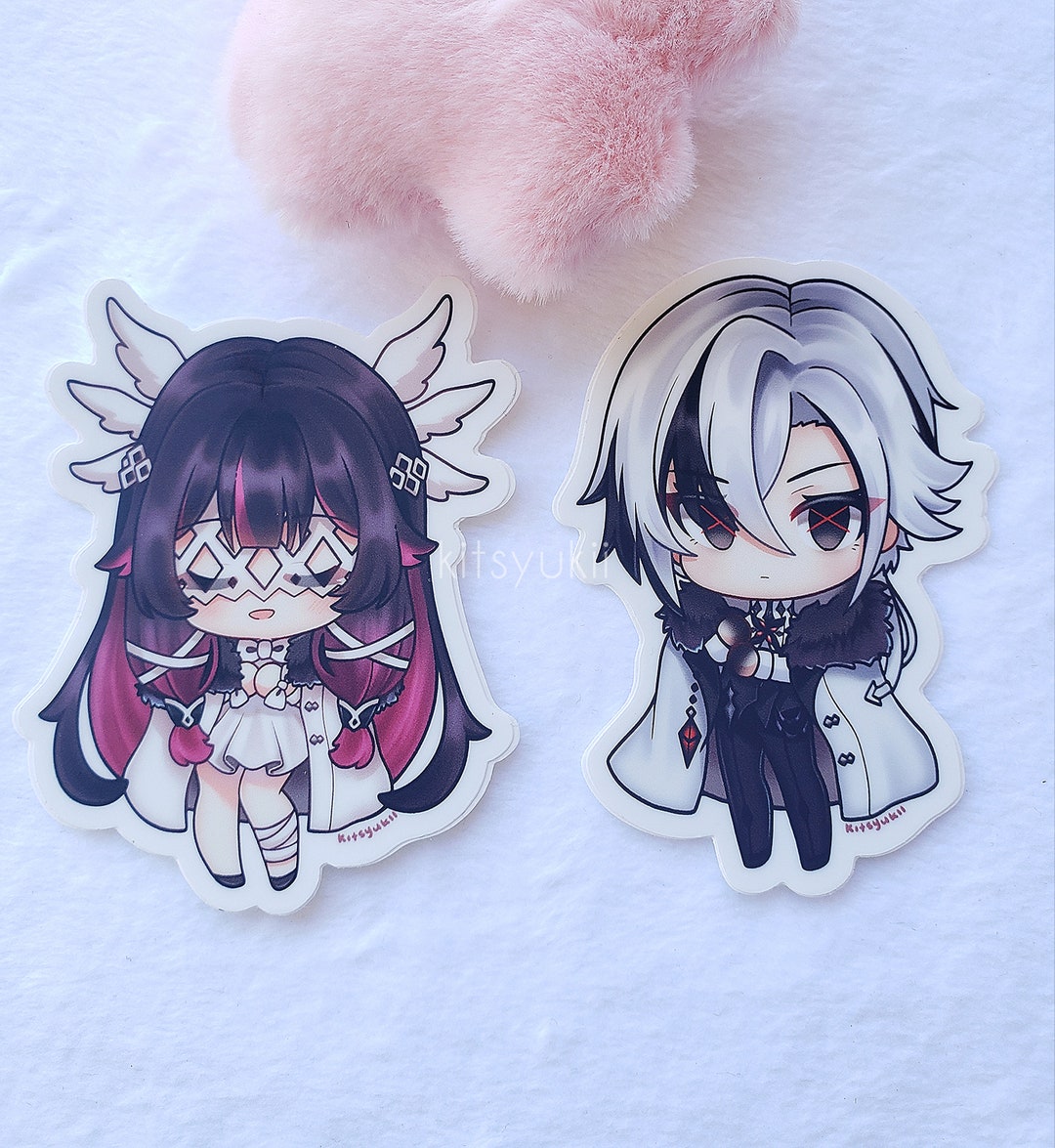 Genshin Impact Arlecchino and Columbina Vinyl Stickers | Sticker - READ ...