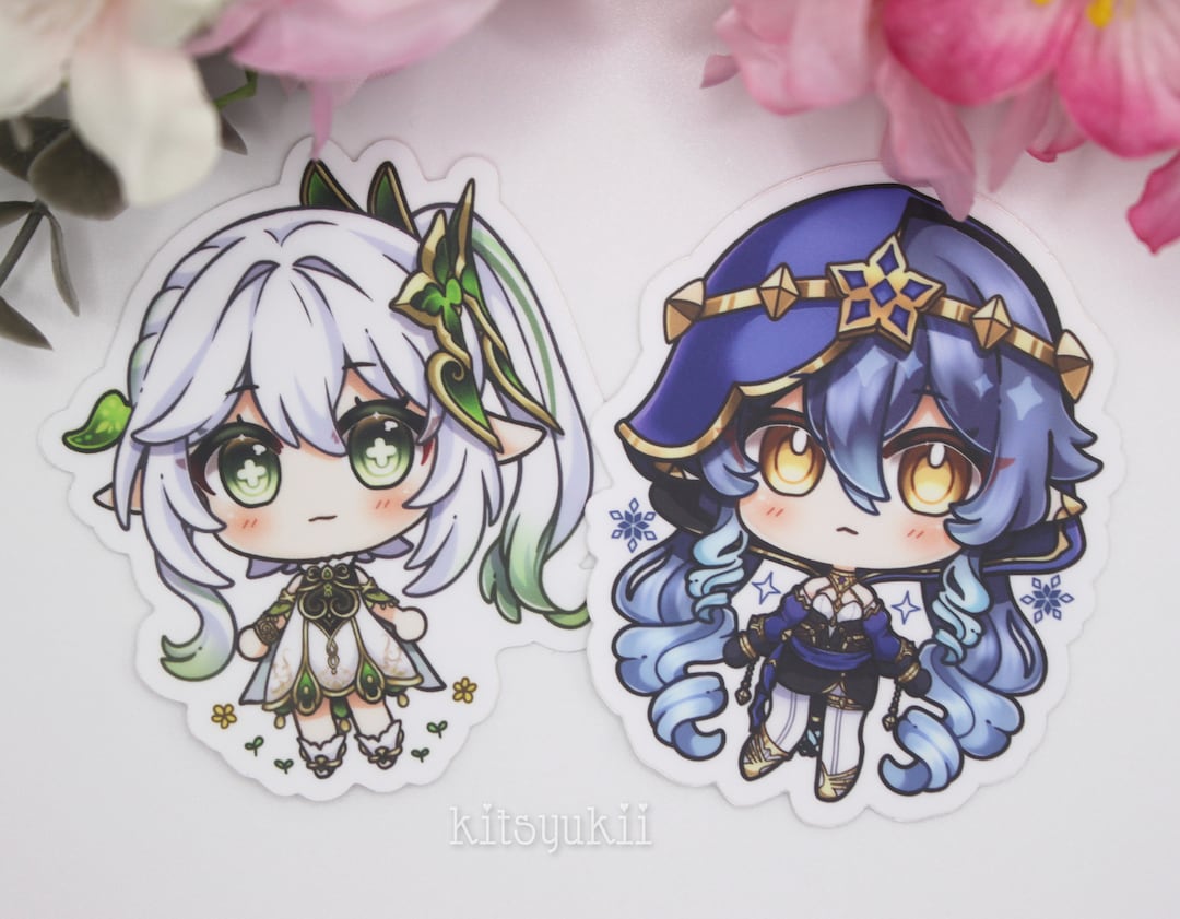 Genshin Impact Nahida and Layla Vinyl Stickers - Etsy