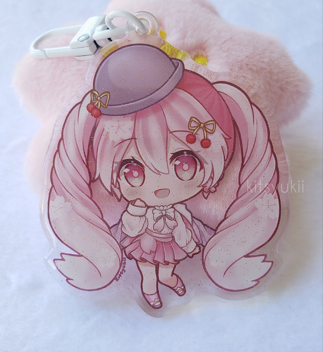Sakura Cherry Blossom Hatsune Miku Acrylic Charms | Acrylic Keychain - Etsy