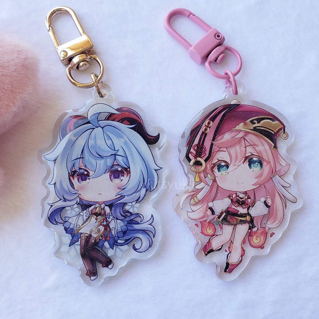 Genshin Impact Acrylic Charms Ganyu and Yanfei | Acrylic Keychain ...