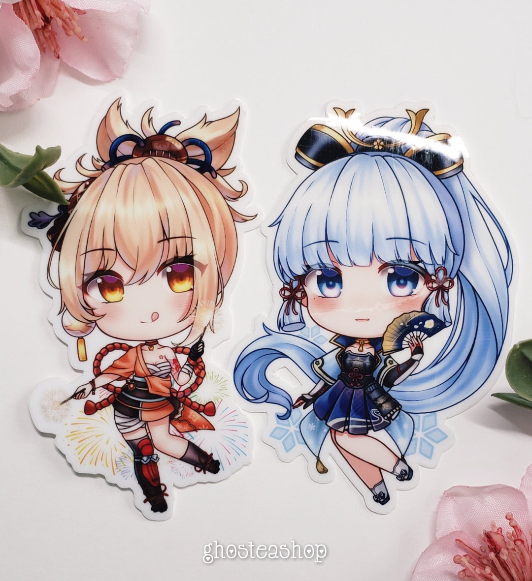 Genshin Impact Yoimiya and Ayaka Vinyl Stickers - Etsy
