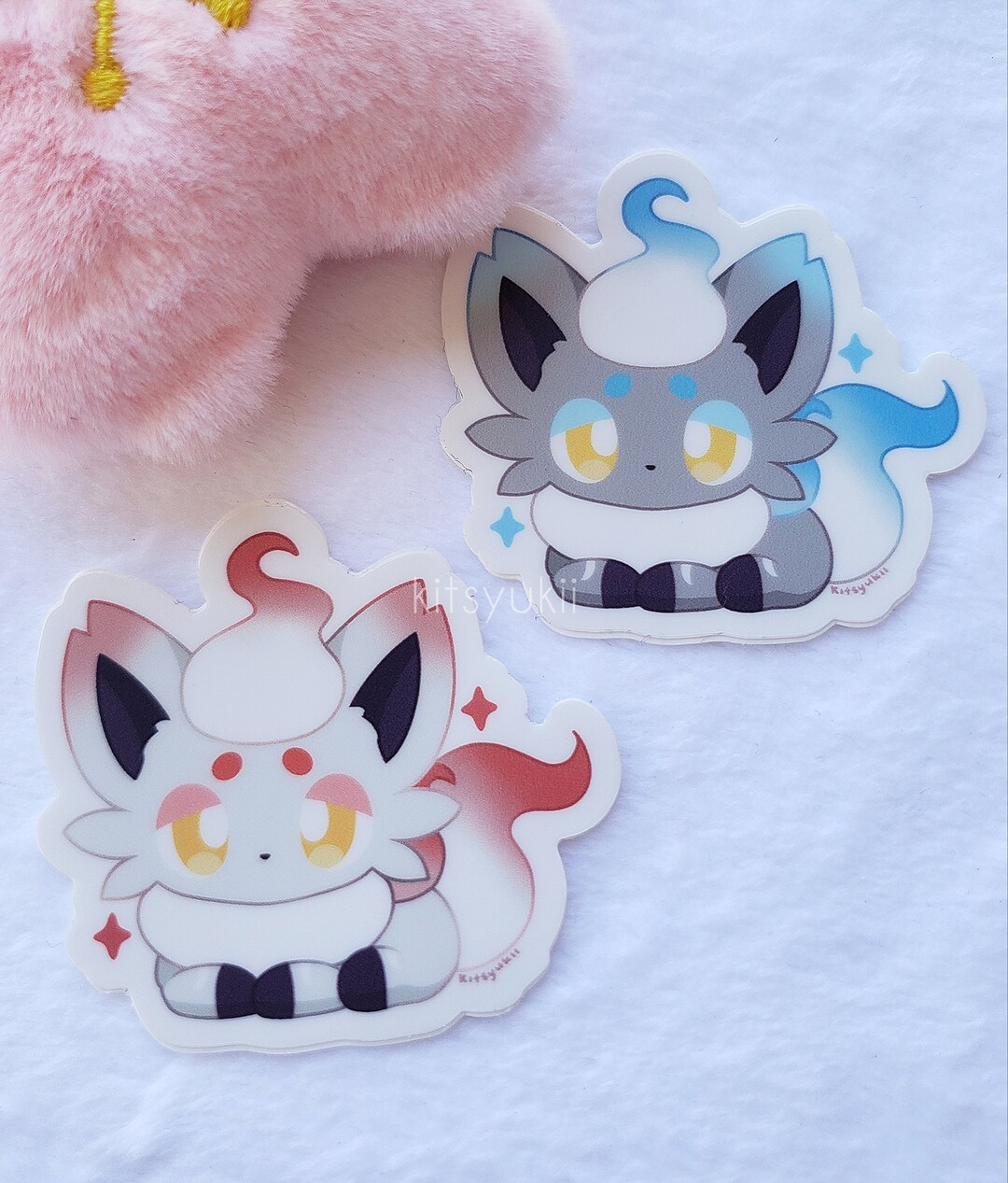 Kawaii Hisui Zorua Vinyl Sticker | Sticker - Etsy