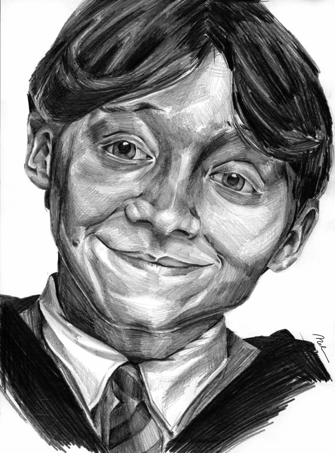 Ron Weasley Ron Weasley Portrait Poster Ron Weasley Harry Potter Print ...