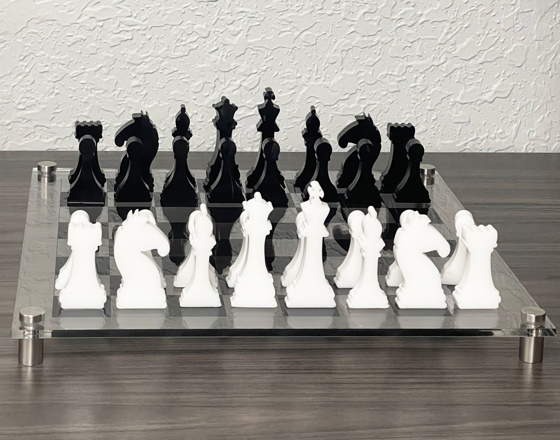 Acrylic Chess and/or Checkers Set | Etsy