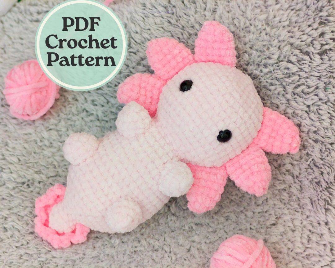 Cute Axolotl Crochet Pattern, Amigurumi Axolotl, - Etsy
